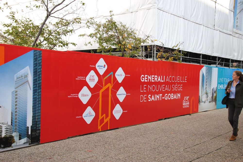 Impression et habillage vinyle de palissade de chantier